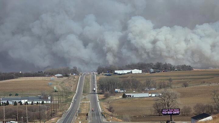 Western Iowa wildfire prompts evacuations, one person hurt