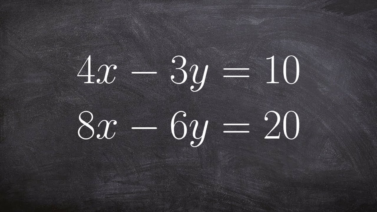 Solve a system of linear equations using elimination