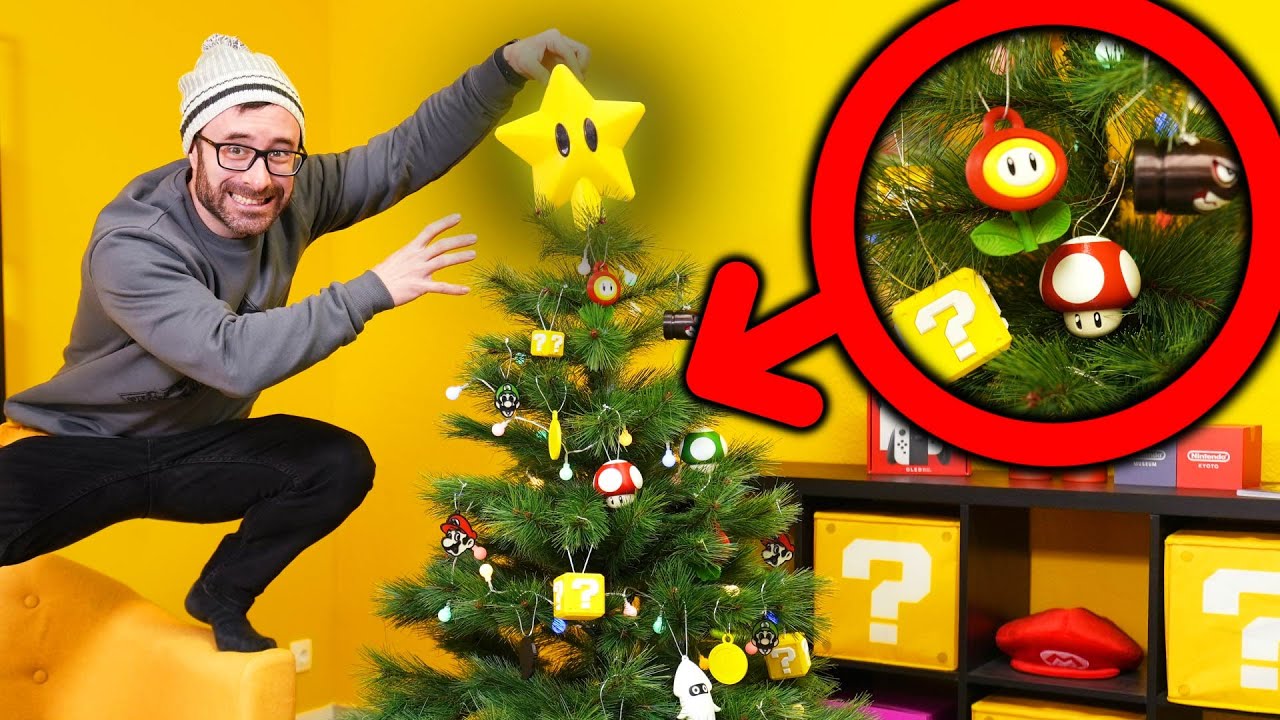 Ray Bacon decora así su árbol de Navidad de NINTENDO y Super Mario