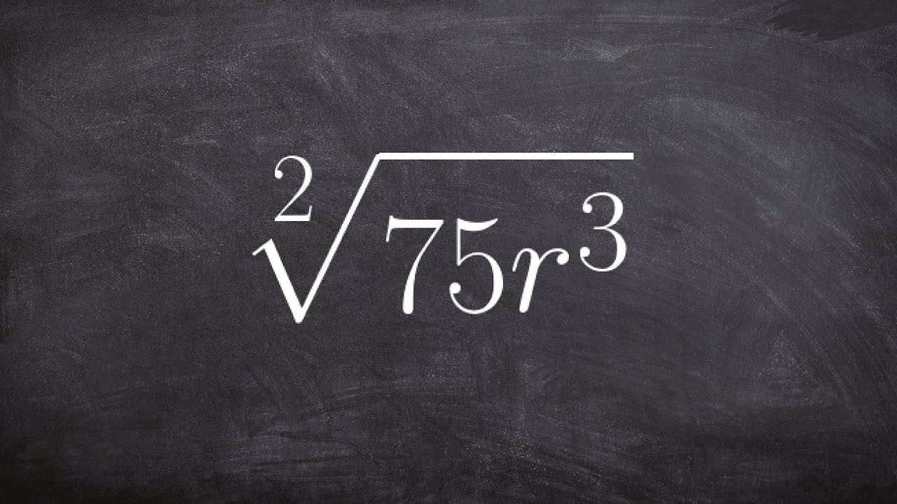 Learning how to simplify radical expression