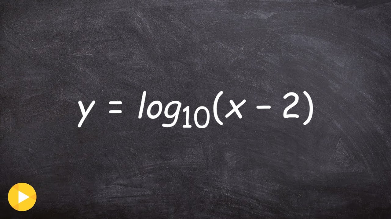 Graphing a logarithmic function with transformations