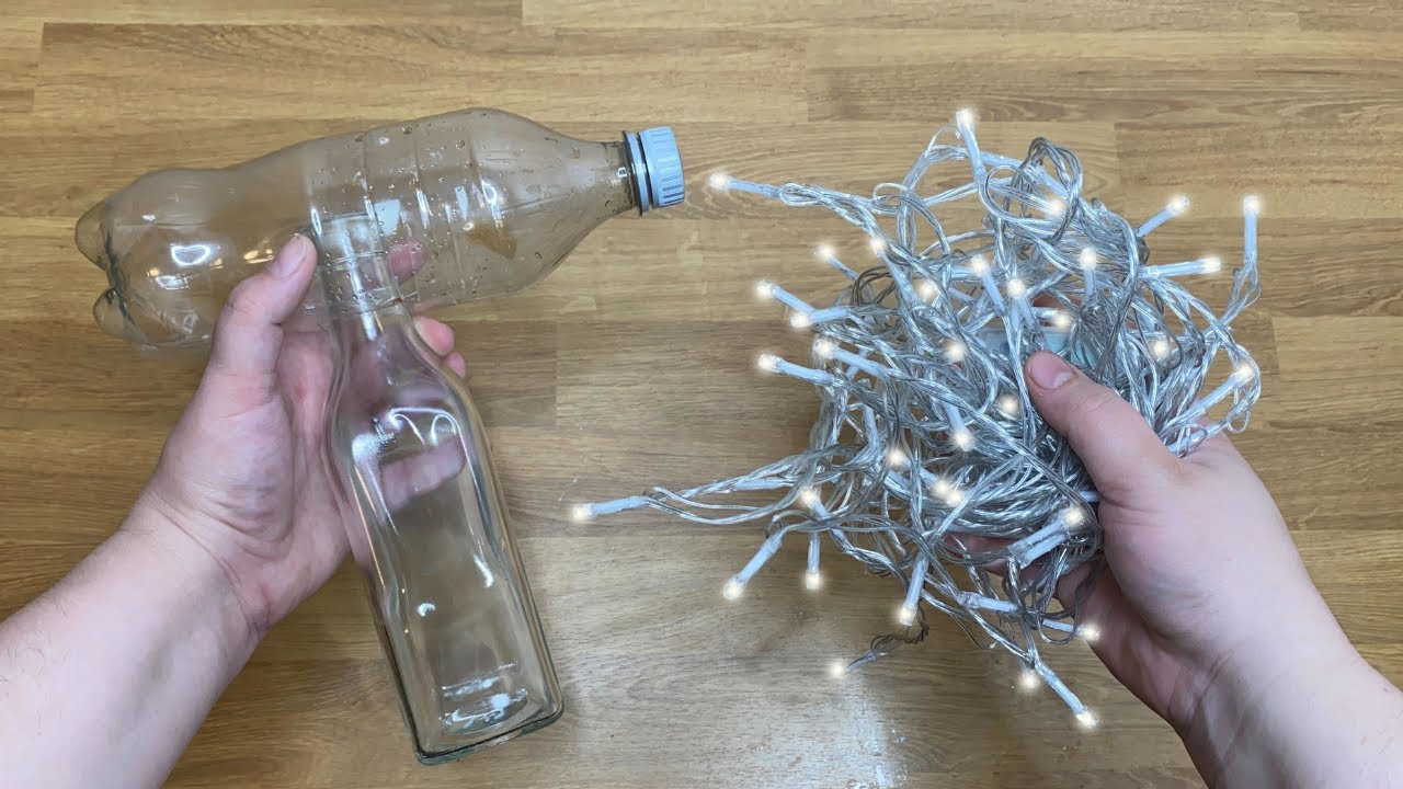 Grab string lights and a Dollar Store bottle... this is magical!