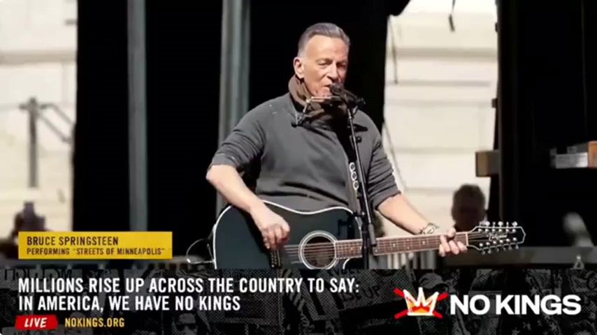Bruce Springsteen performs anti-ICE song at 'No Kings' protest
