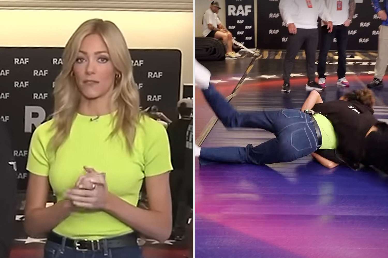 Fox News reporter Abby Hornacek gets body slammed by professional ...