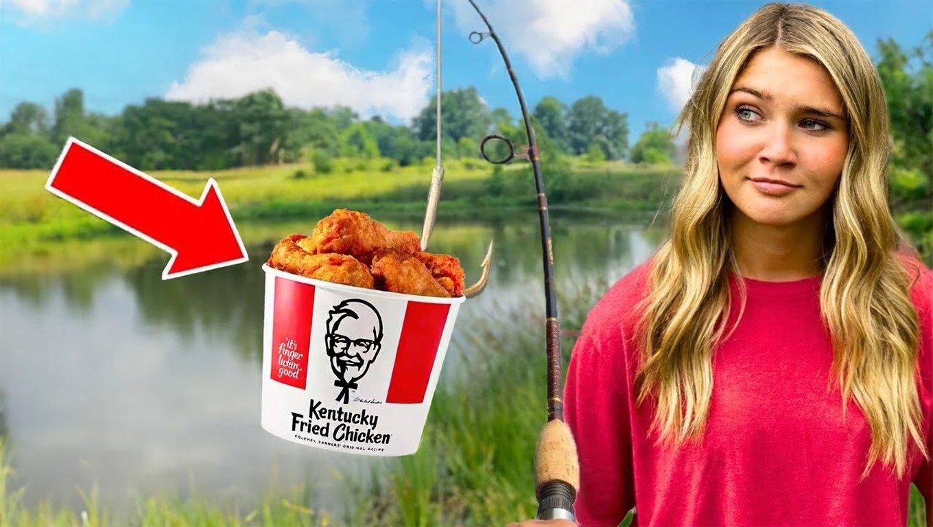 Twins fish with Kentucky Fried Chicken as bait!