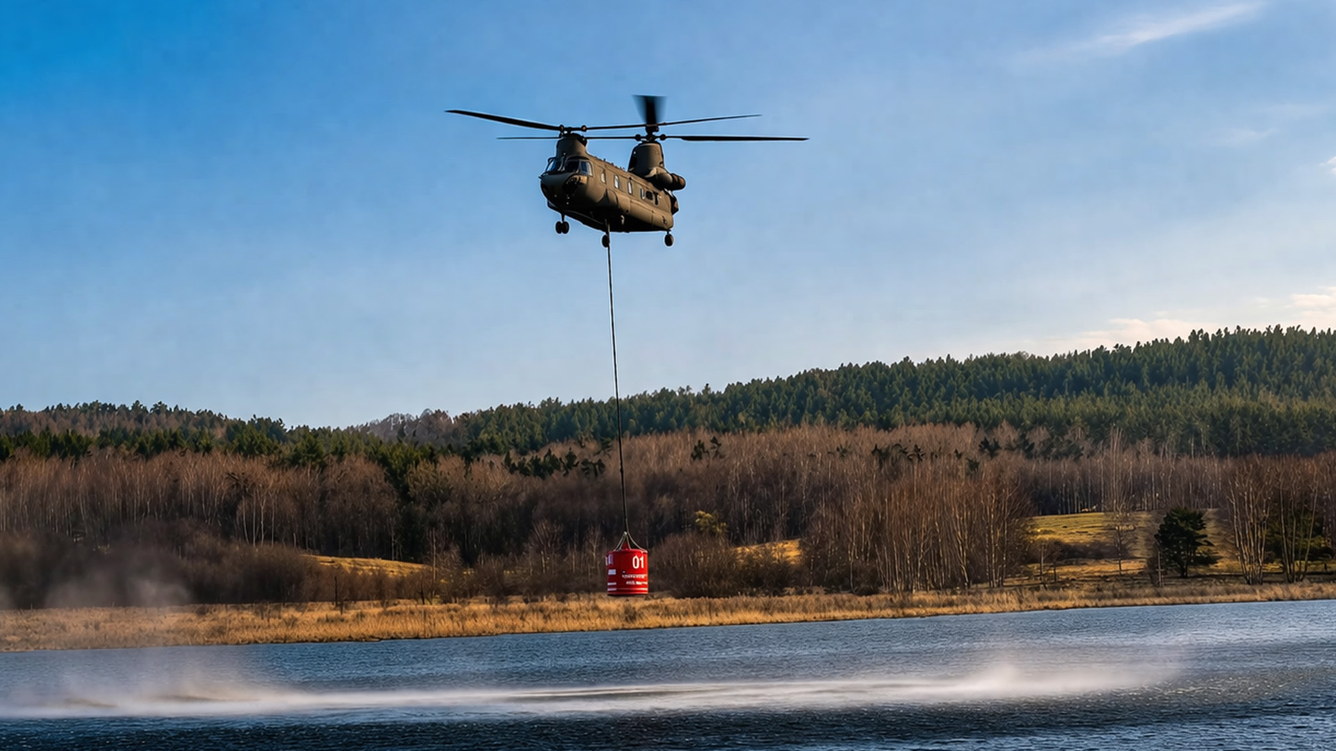 Inside CH-47 Chinook water drop training in Germany