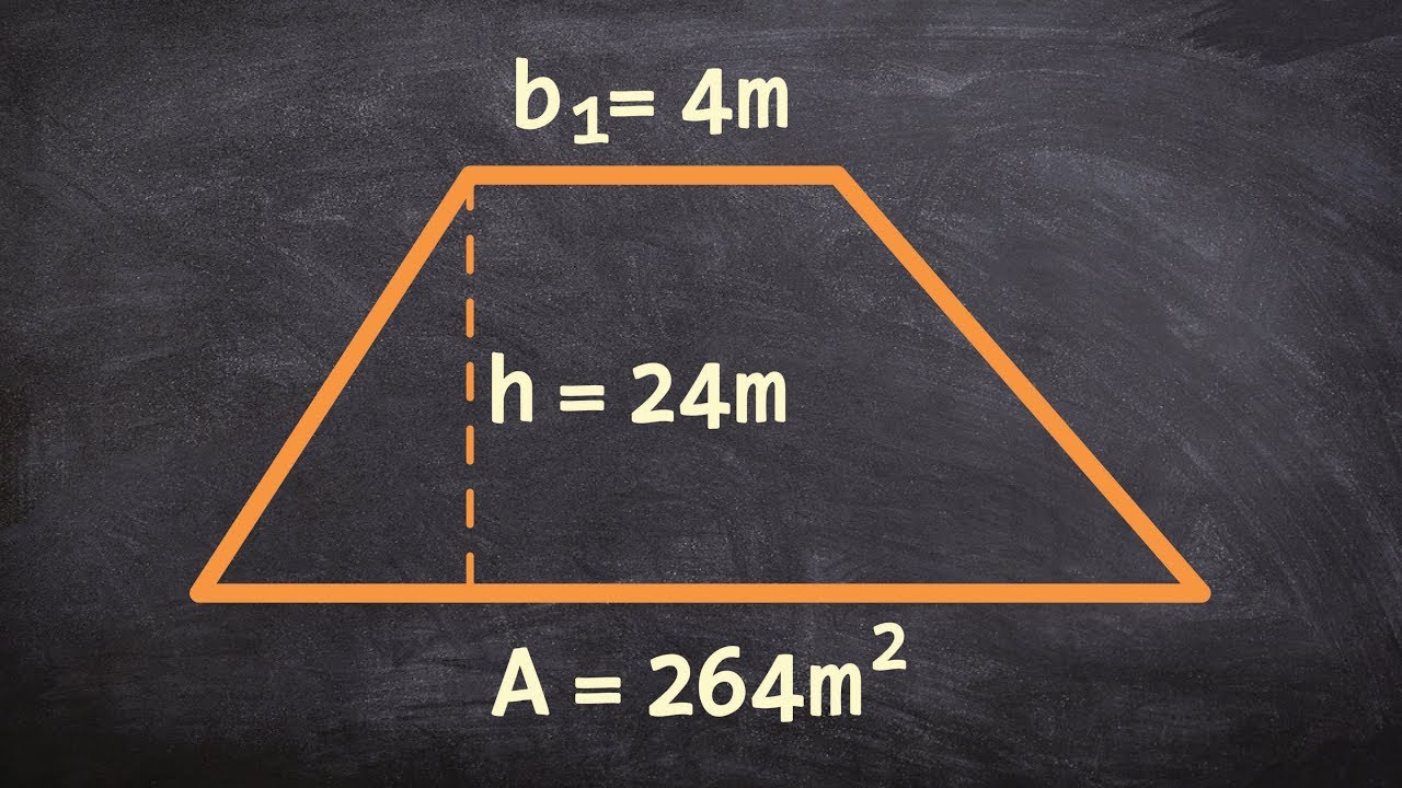 From a word problem, determine the length of a base of a trapezoid