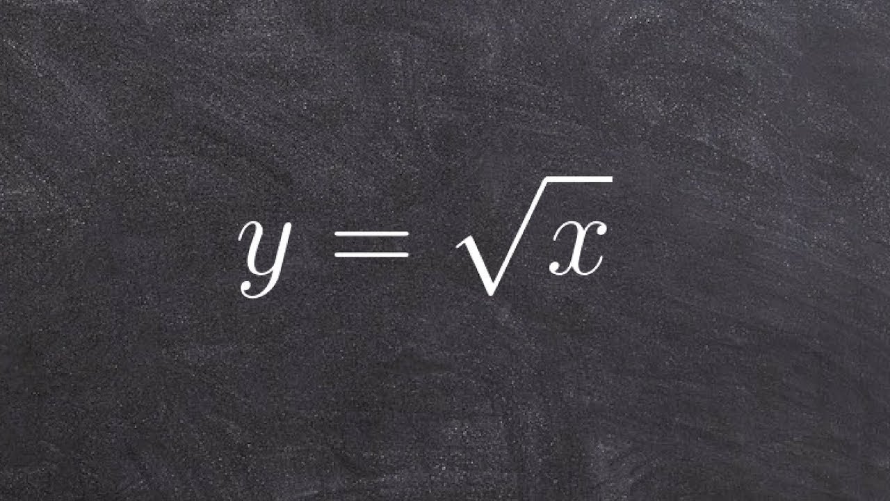 Learn the basics for graphing the parent graph of a radical equation