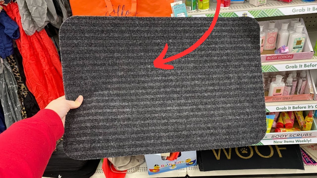 Tape up 4 dollar store mats (brilliant!)