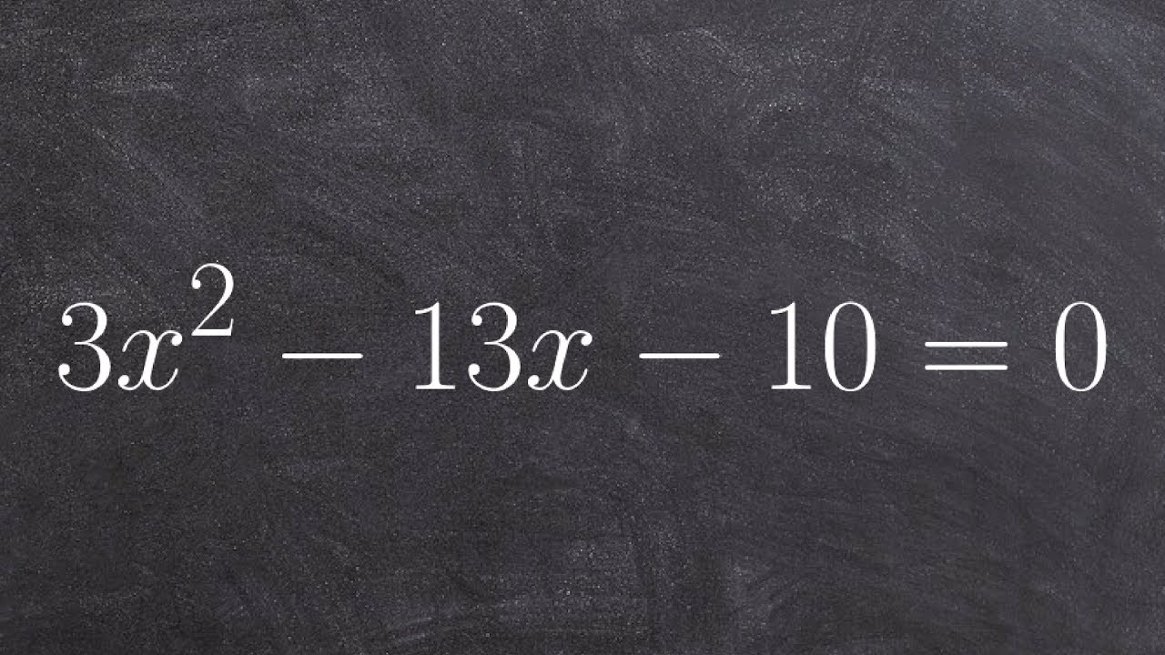 Solving a quadratic equation by factoring using AC method