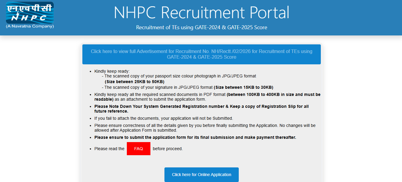 NHPC recruitment 2026: Applications open for trainee engineer posts ...