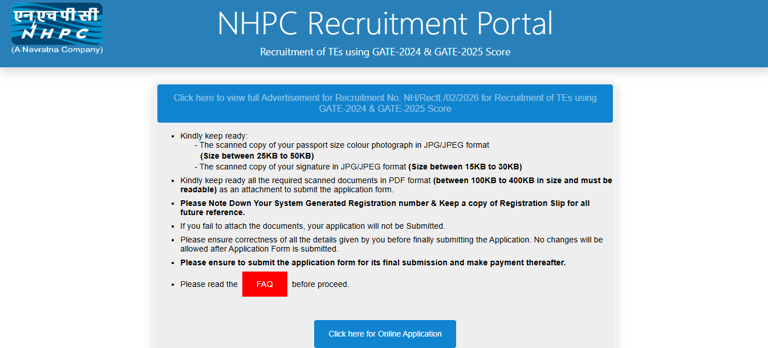 NHPC recruitment 2026: Applications open for trainee engineer posts ...