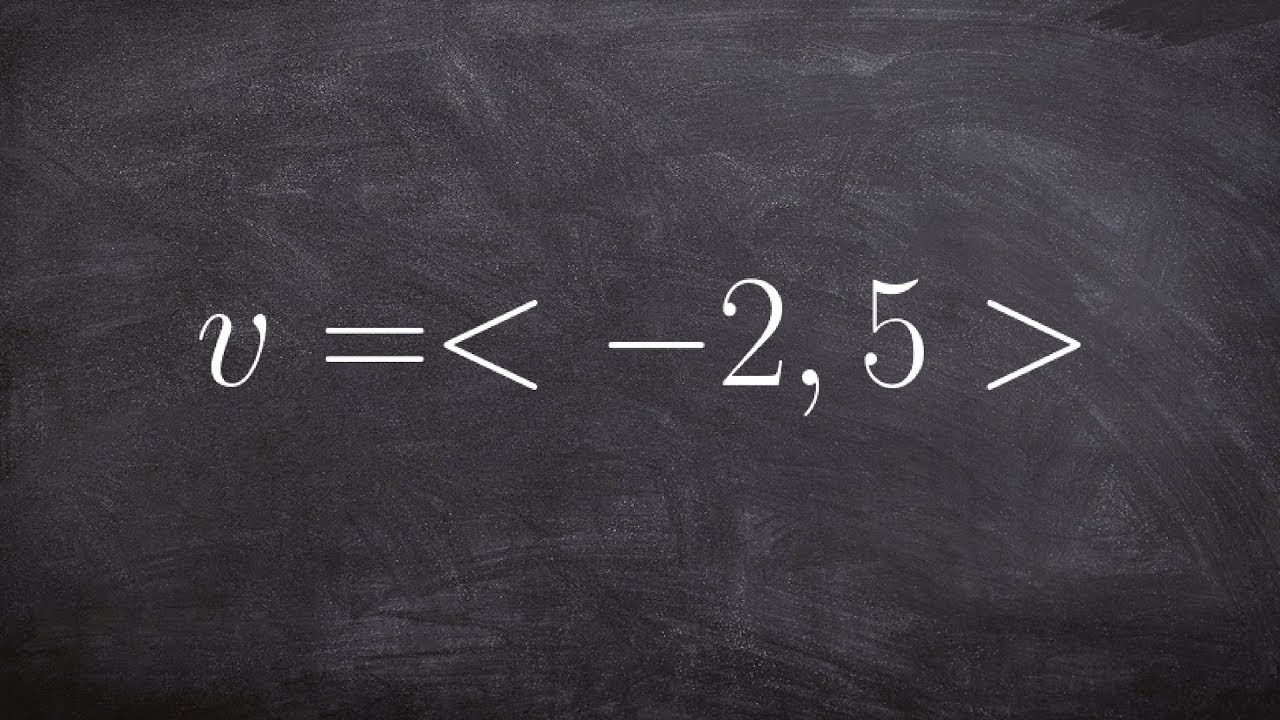 Finding the unit vector of a vector in standard form