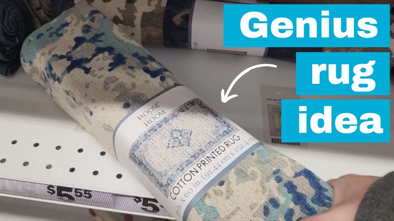 Cut up a $5 rug (genius storage hack!)