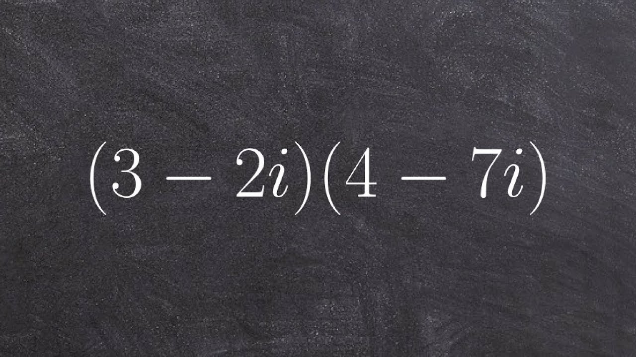 Pre-calculus - Applying FOIL to multiply complex numbers (3-2i) (4-7i)
