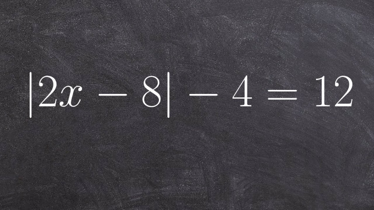 Isolating the absolute value symbol to solve the equation