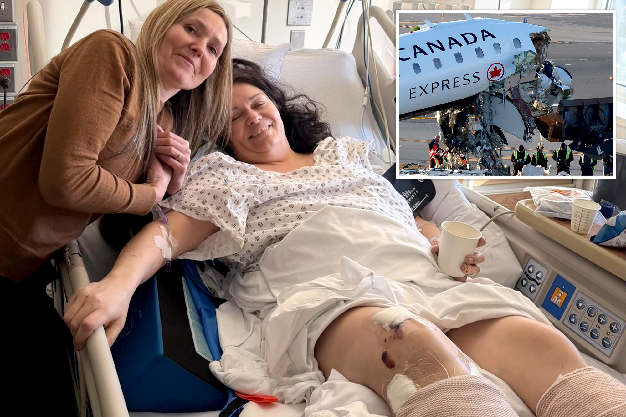 Air Canada flight attendant who was ejected during LGA crash seen in ...