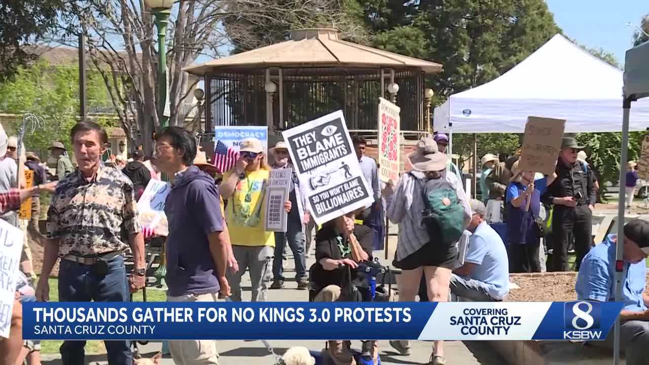 Thousands protest in Santa Cruz County for 'No Kings' movement