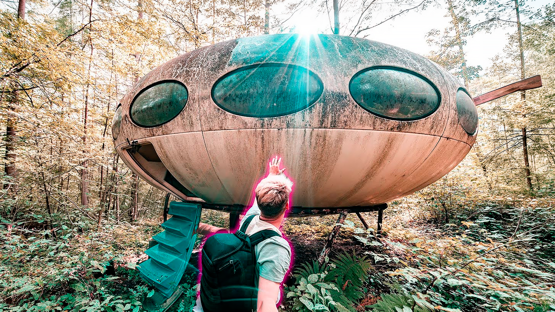 UFO house of mysteries found rare 1960s in the forest of Japan