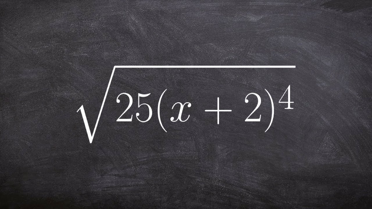 How to simplify the square root of an expression with a binomial part ...