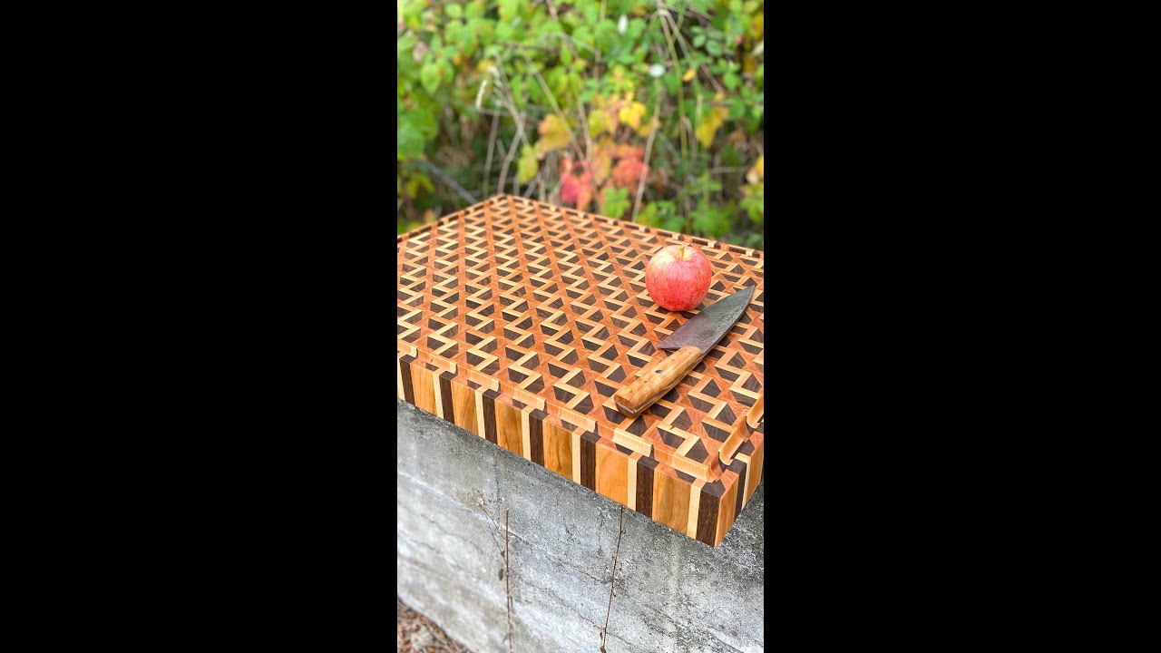 3D zigzag end grain cutting boards