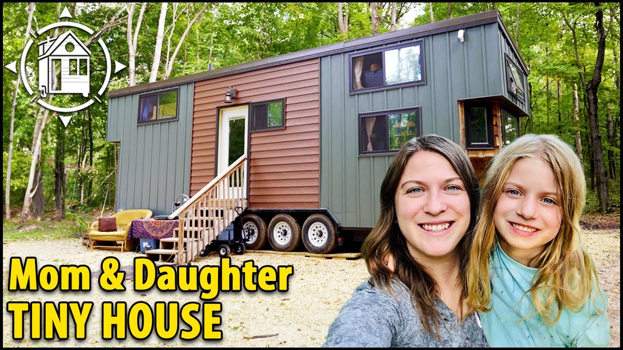 Single mom and daughter build a tiny house on private land