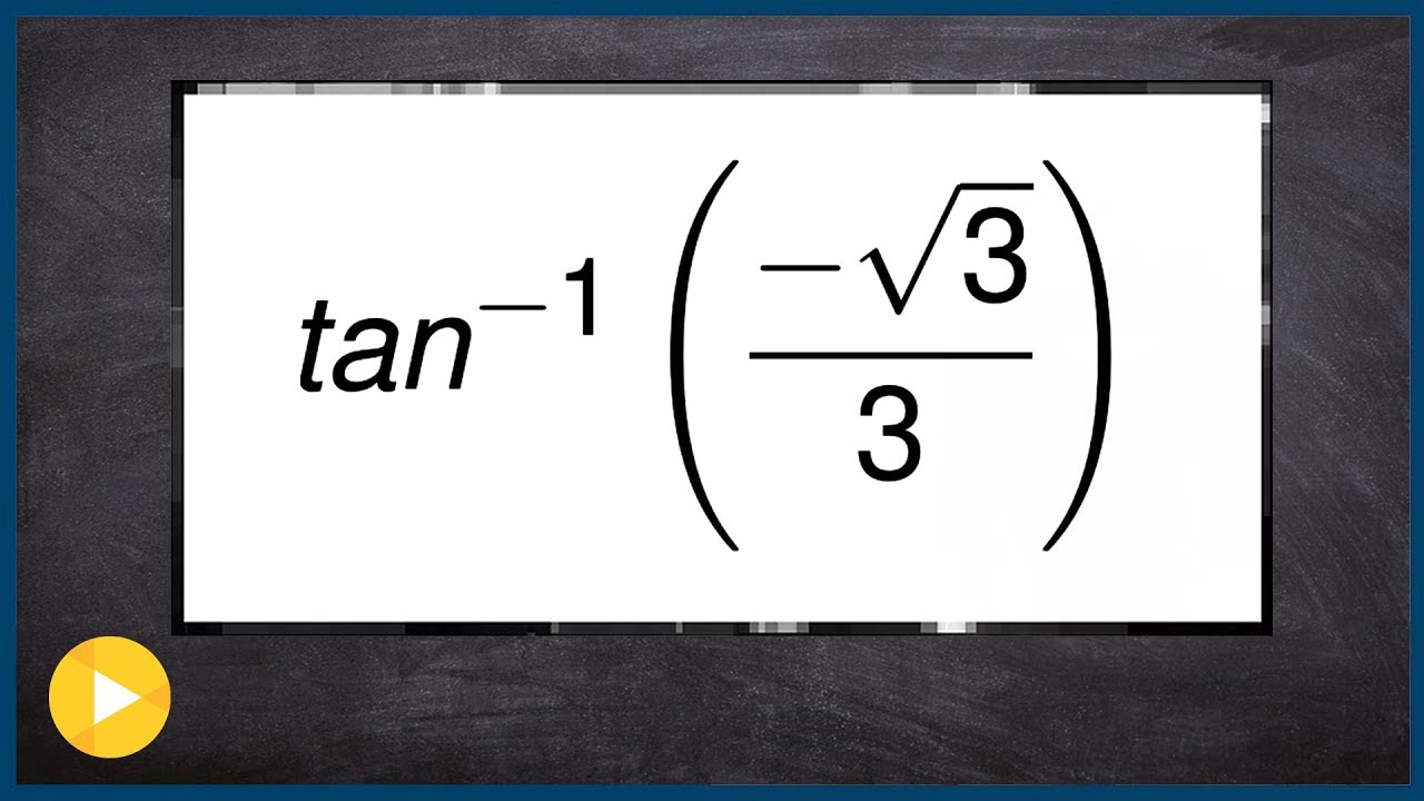 How to use the inverse tangent without a calculator