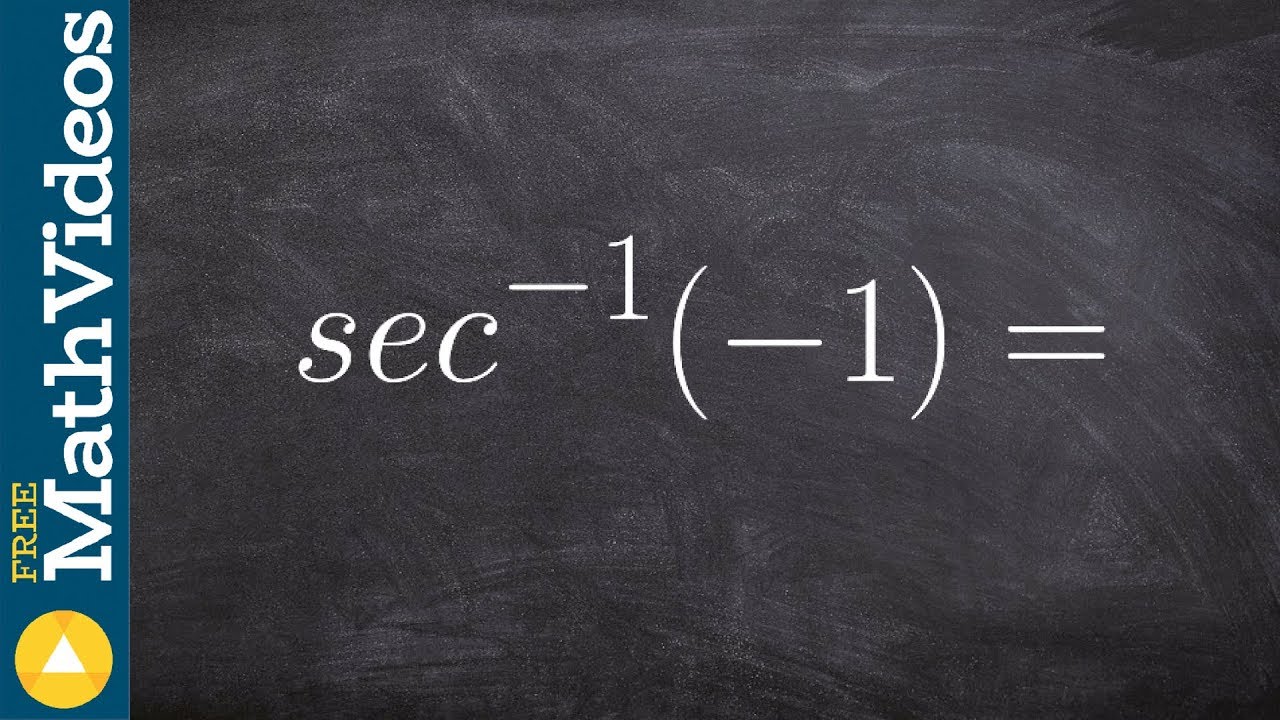 Find the angle given inverse secant
