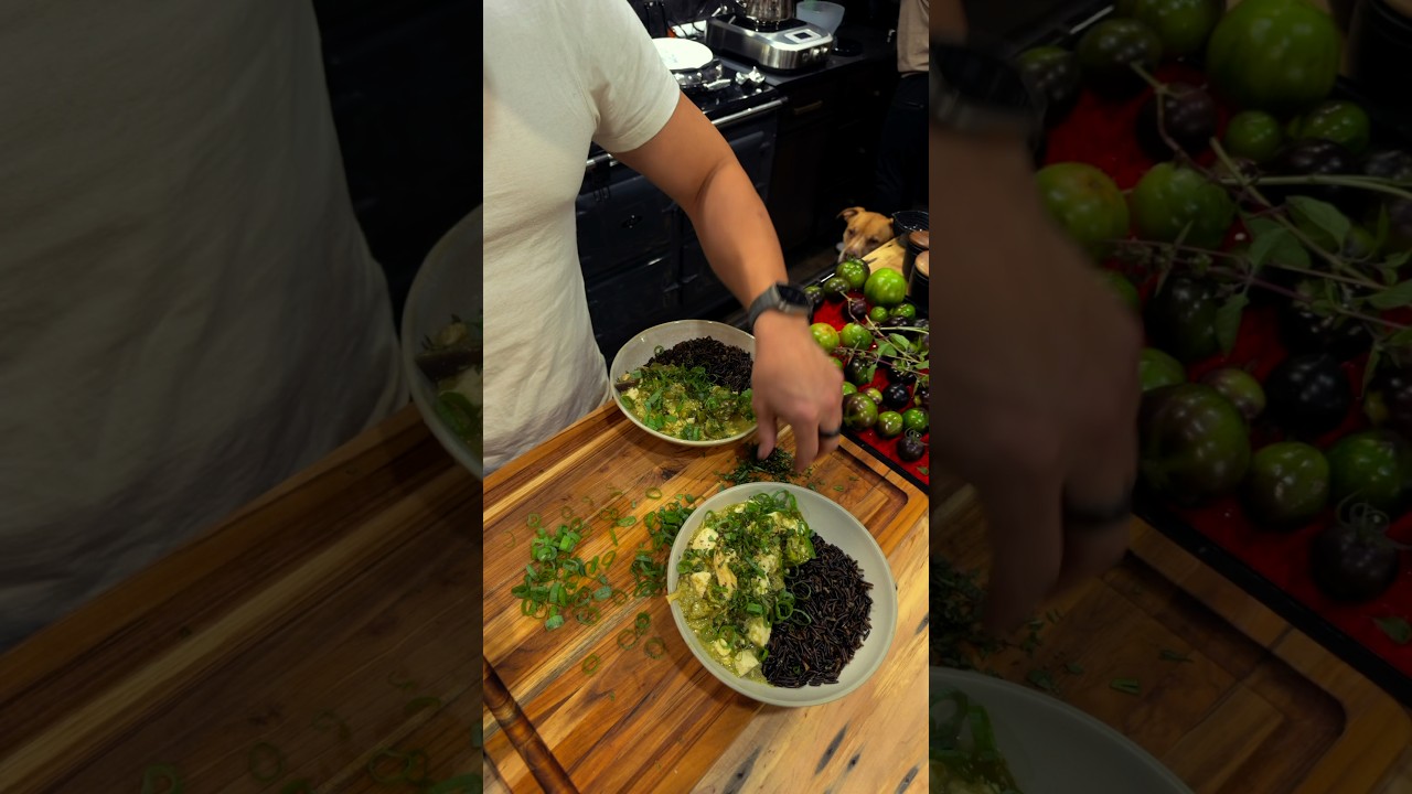 Making Thai green curry with unripe green tomatoes (that I pulled from ...