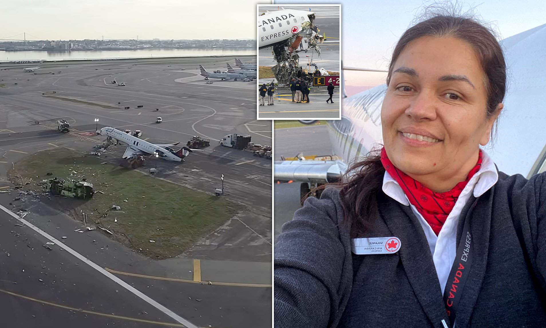 Woman who survived being launched 320ft in the air during LaGuardia ...