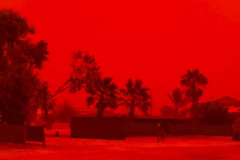 Western Australia’s skies turn a hellish red as Tropical Cyclone ...