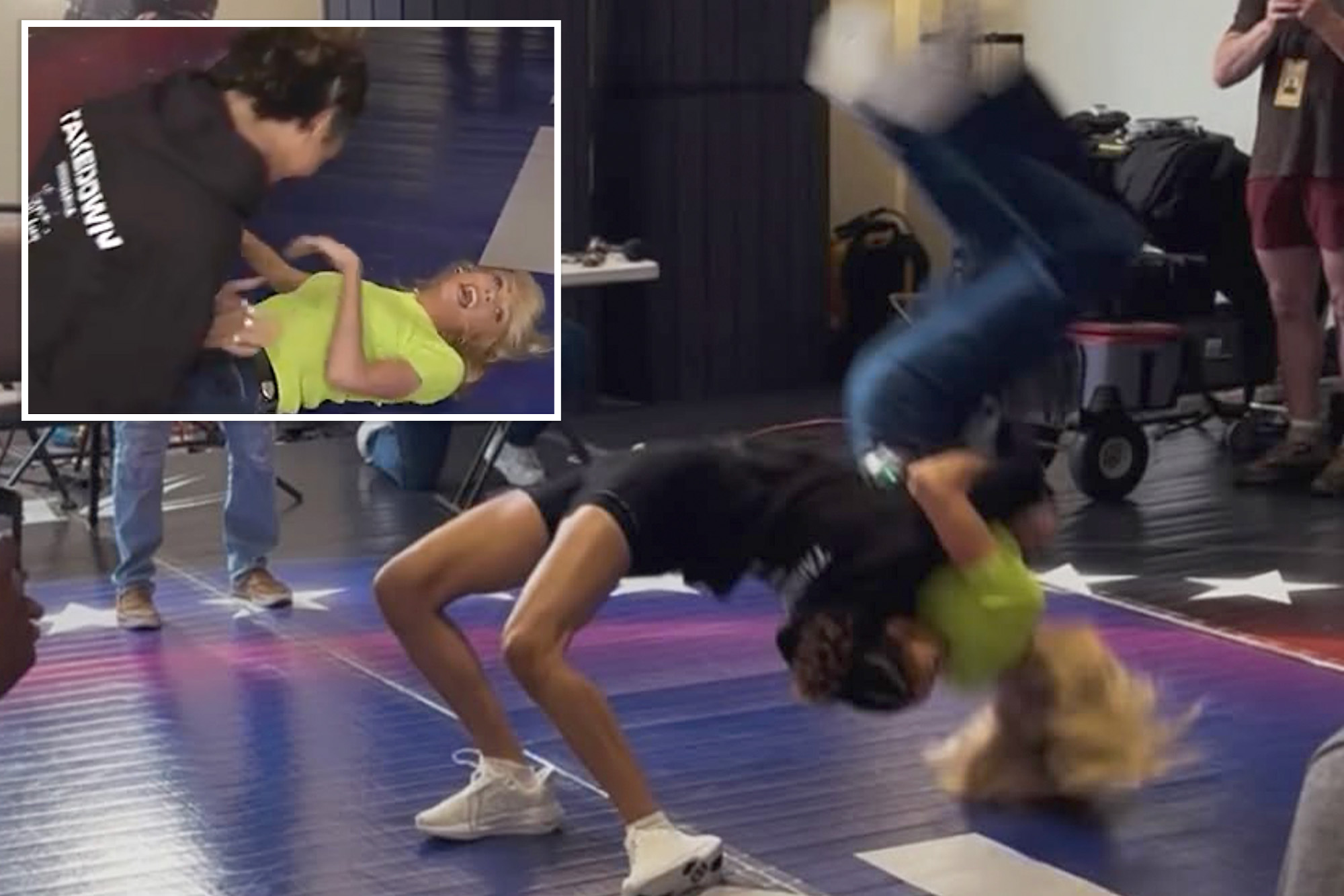Reporter gets suplexed by pro wrestler in wild live TV moment: 'Like ...
