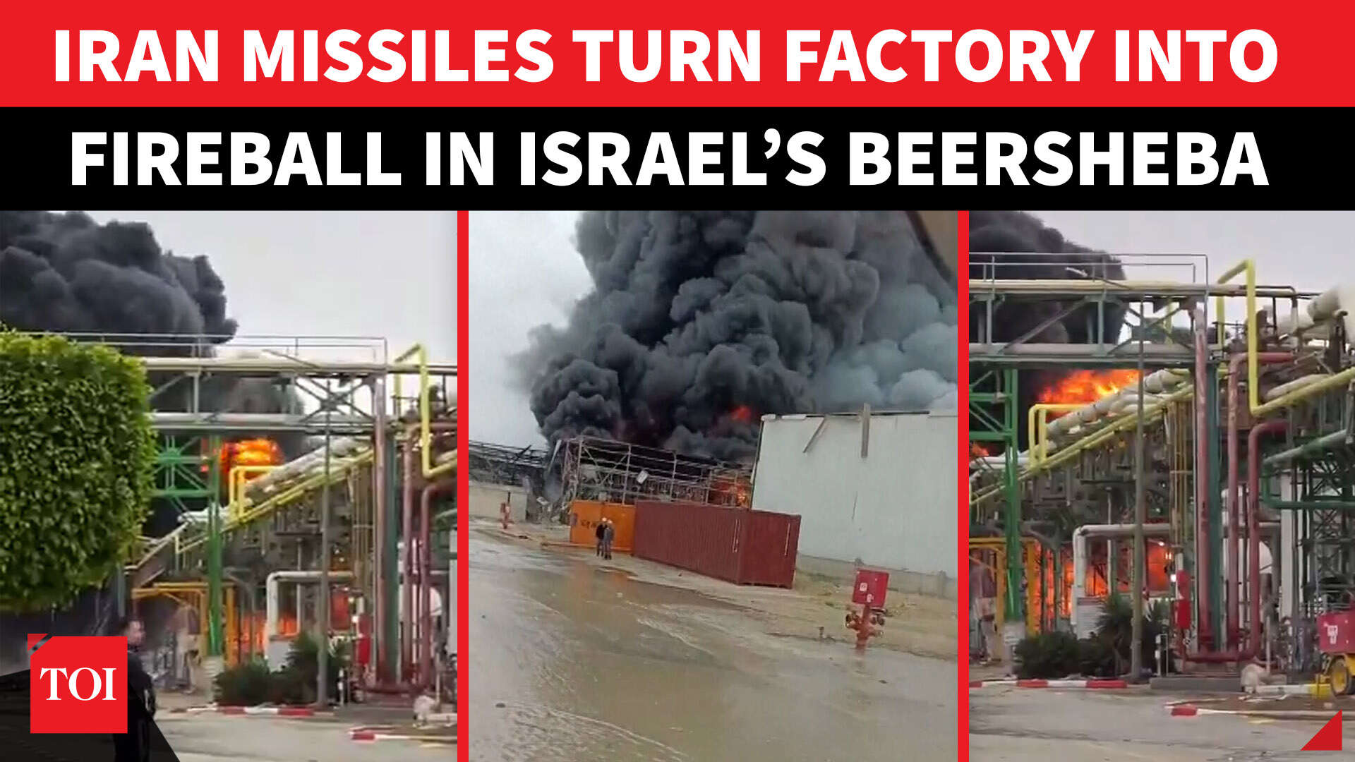 On cam: Huge explosion in Israel’s Beersheba, chemical plant in flames ...