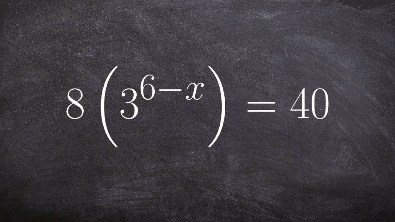 Using inverse properties to solve an exponential equation