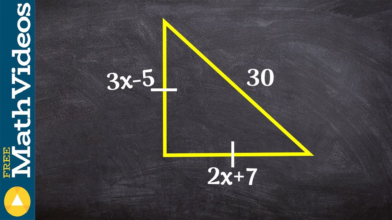 Learn how to determine the missing variable given an isosceles triangle