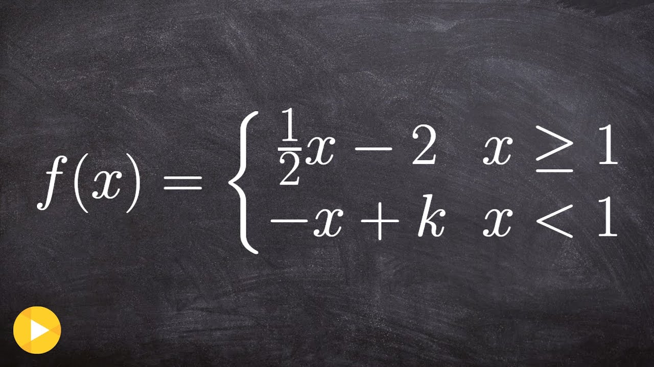 Find the value k that makes the function continuous