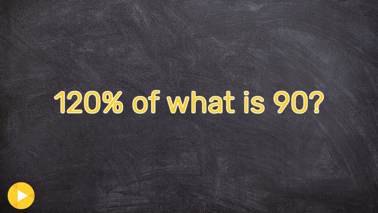 Using proportions to find the value given a certain percentage, 120% of ...