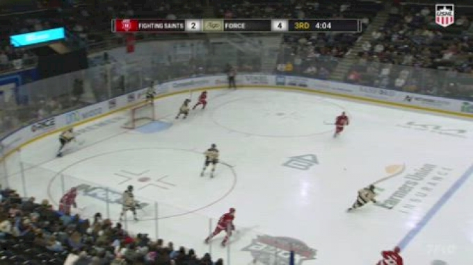 Fargo Force goalie goal!