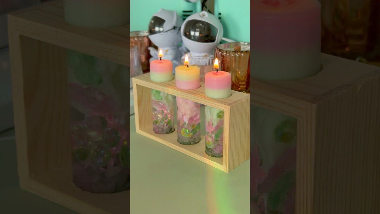 Trendy water candle DIY | Relaxing ASMR🕯️🌸💚
