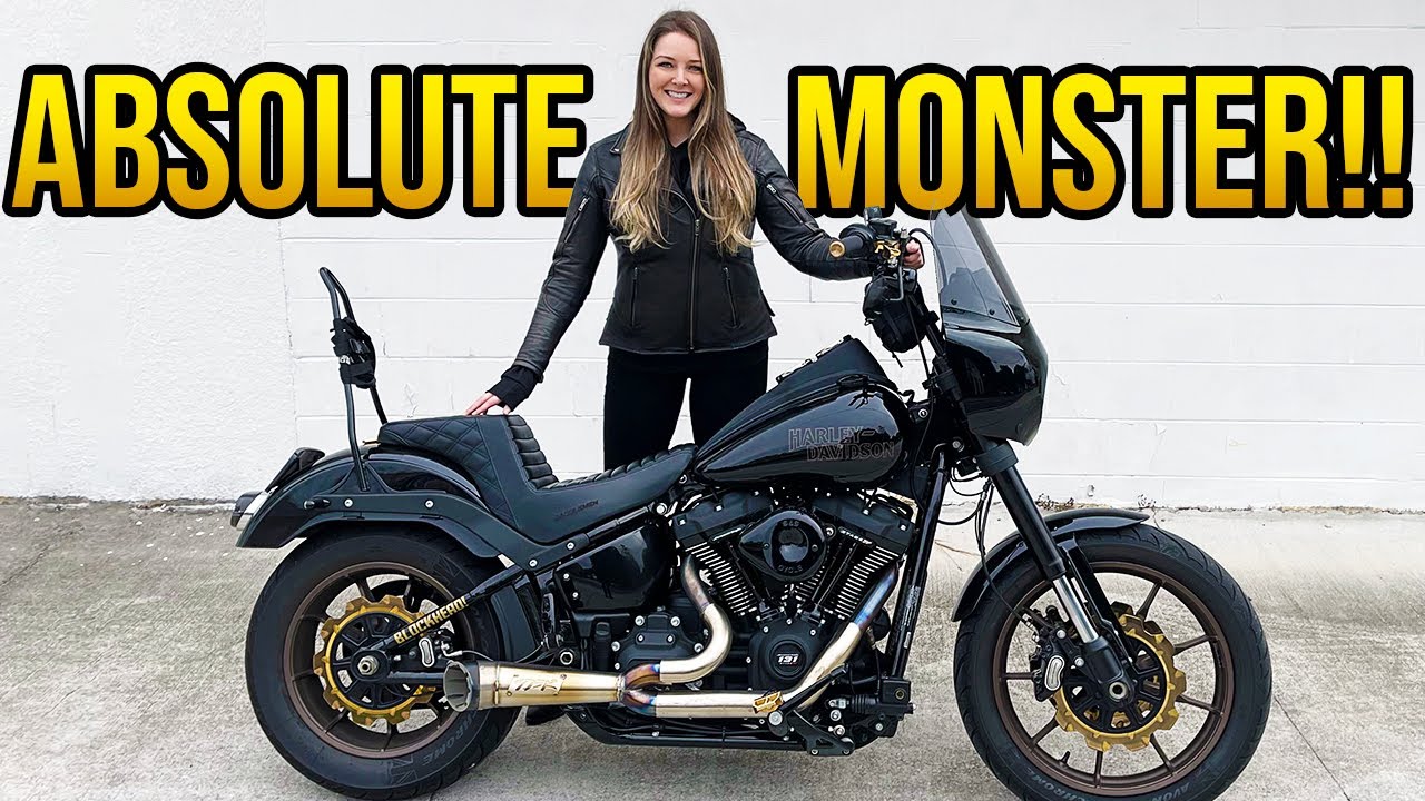 First time on a 131 Harley-Davidson (Goldzilla) and her reaction says ...