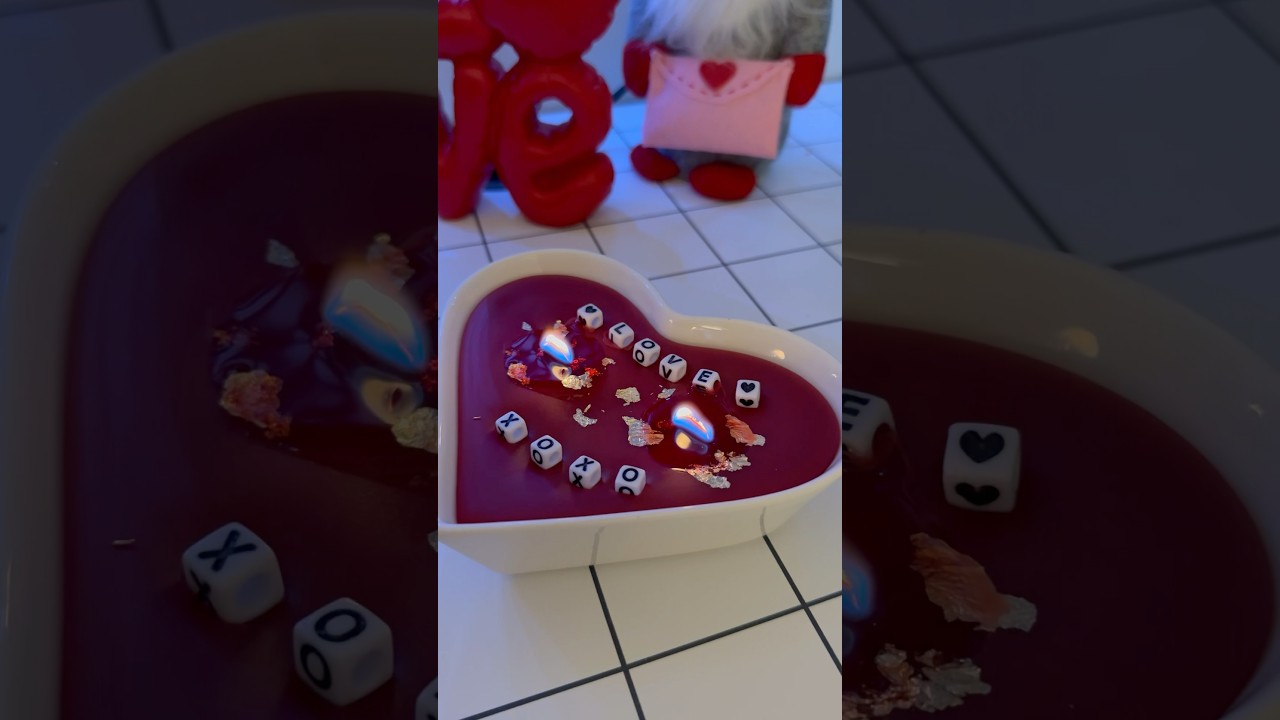 DIY Valentine’s heart candle: Quick & easy! ♥️