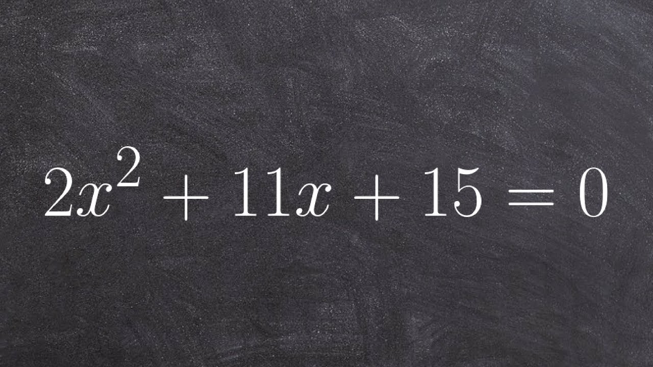Solving a quadratic equation using the long factoring technique