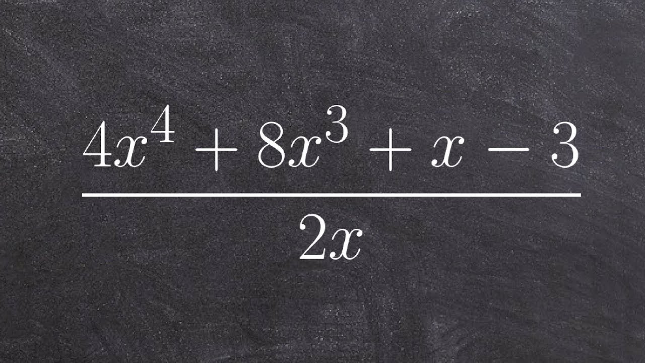 Dividing two polynomials using long division algorithm