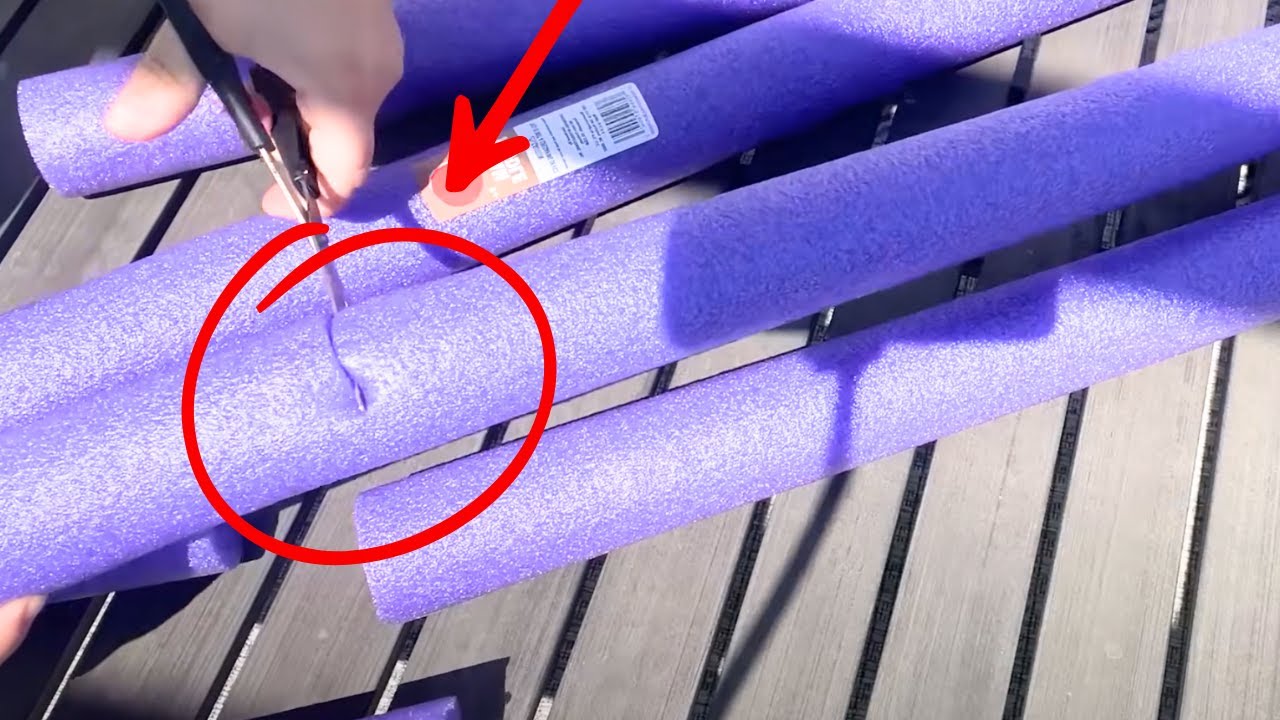She buys seven Dollar Store pool noodles for a breathtaking porch idea!