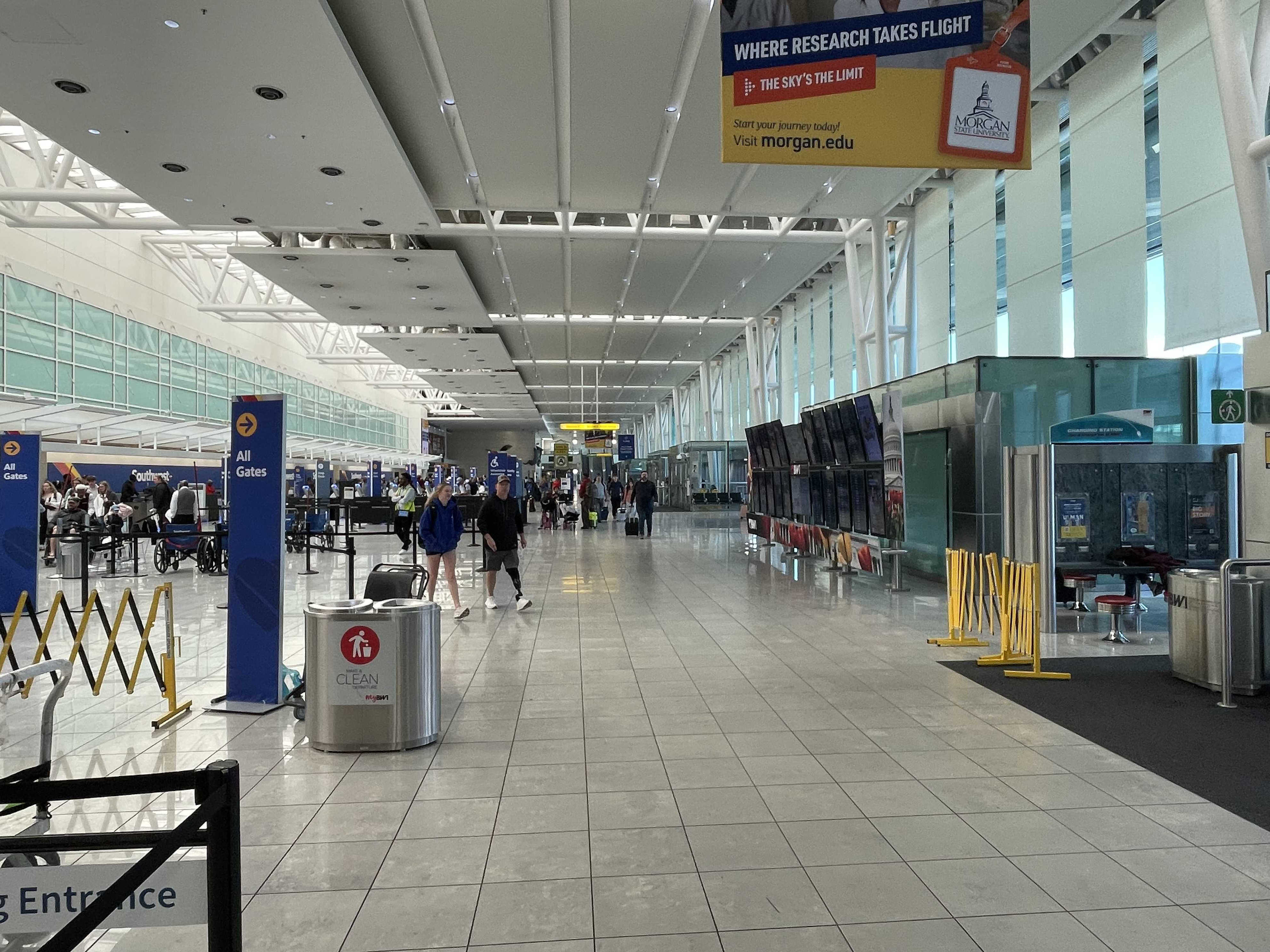 TSA line wait times subside at BWI-Marshall day after ICE deployment