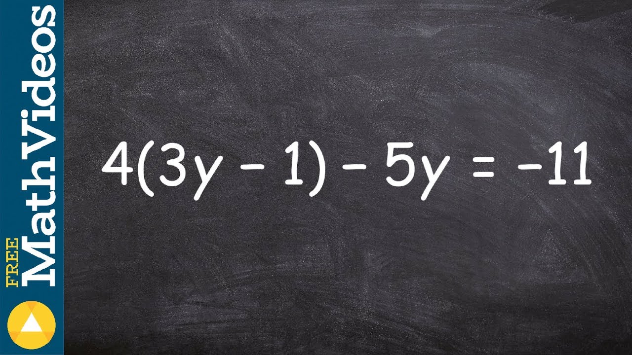 Solve a multi step equation with variables on the same side ex 15, 4(3y ...