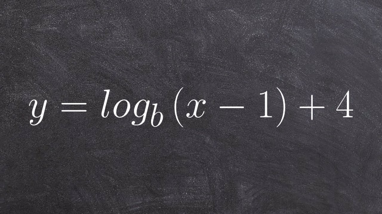Graphing a logarithm with horizontal and vertical shift
