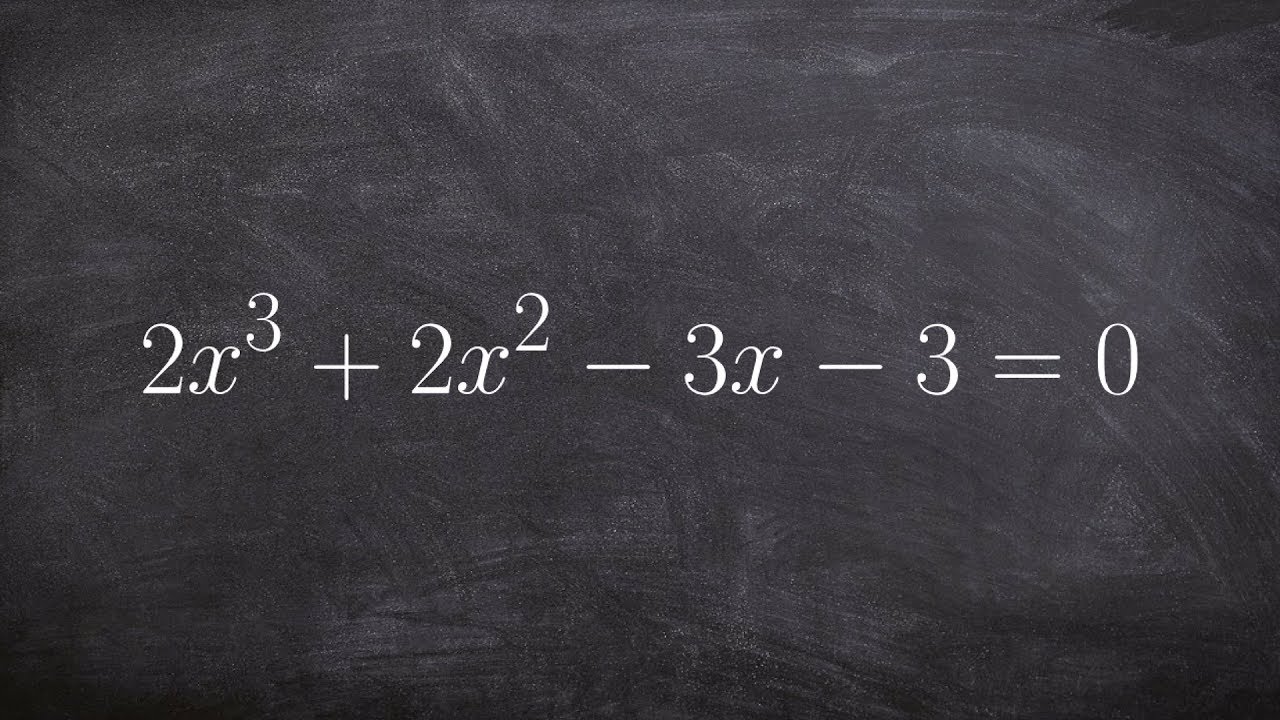 Solving a polynomial using factoring by grouping