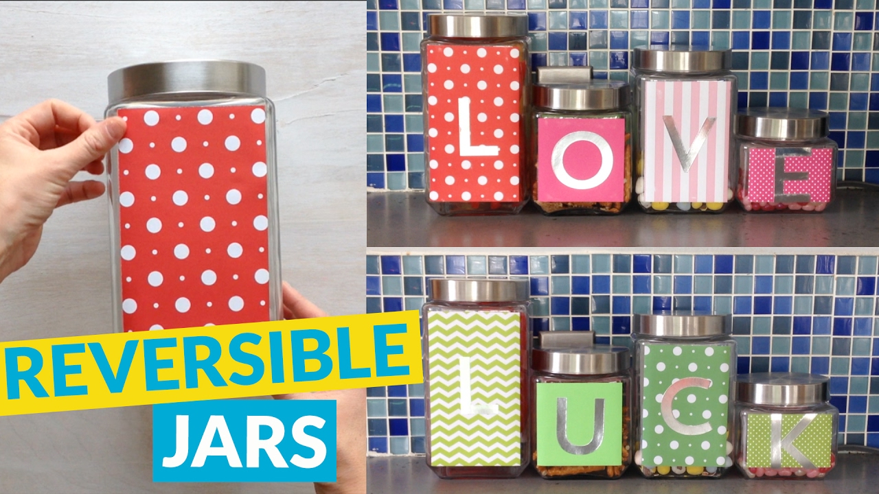 Cute DIY candy jars for ️Valentine's & St. Patrick's Day🍀
