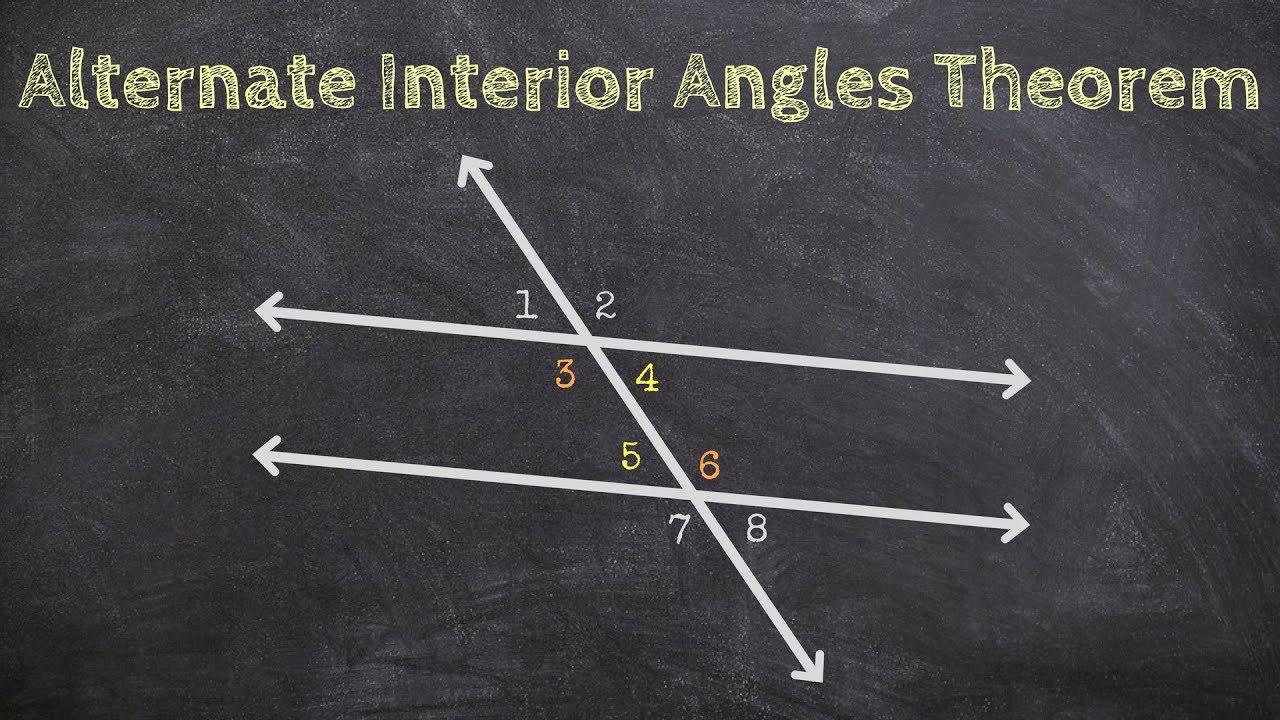 Alternate interior angles theorem with parallel lines